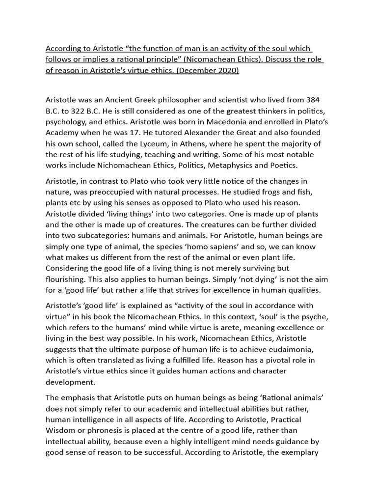 Aristotle | PDF | Aristotle | Reason