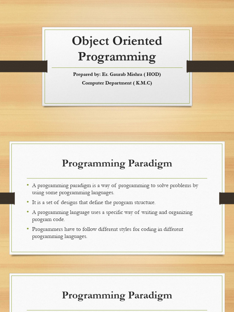 Object Oriented Programming Slides Pdf Object Oriented Programming Class Computer 8255
