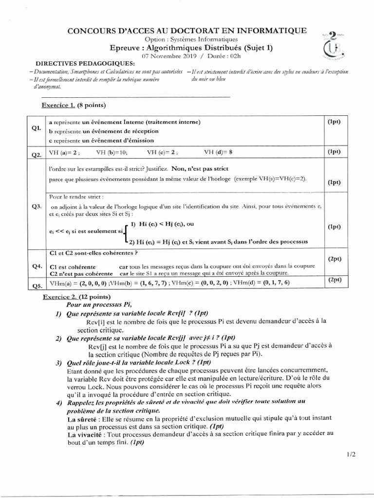 Sujets Correction | PDF