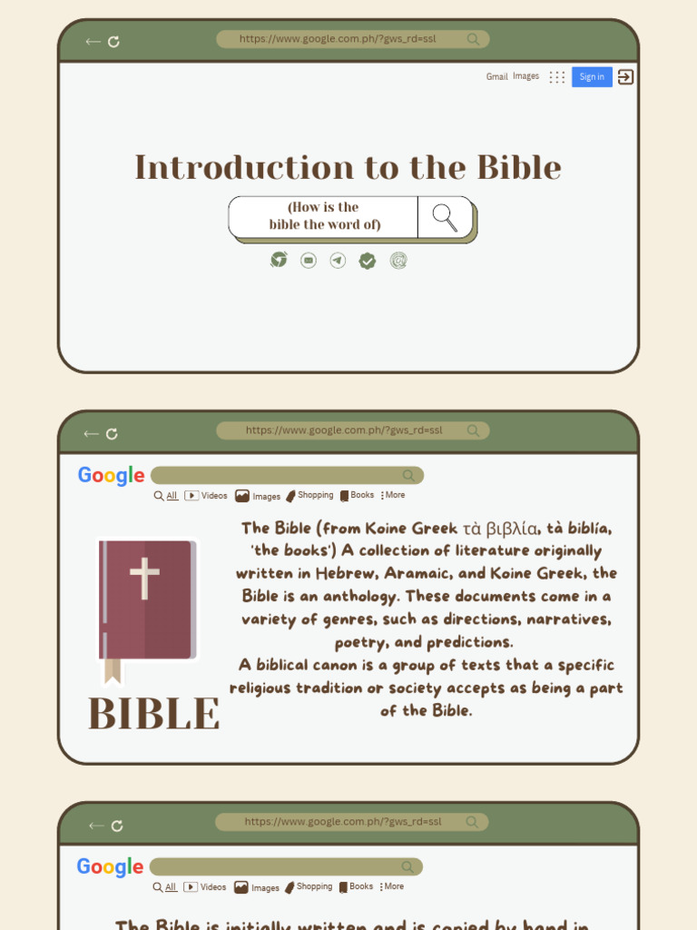 Introduction To The Bible | PDF | Bible | Hebrew Bible