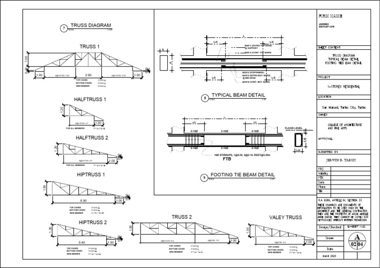 Truss Diagram | PDF | Structural Engineering