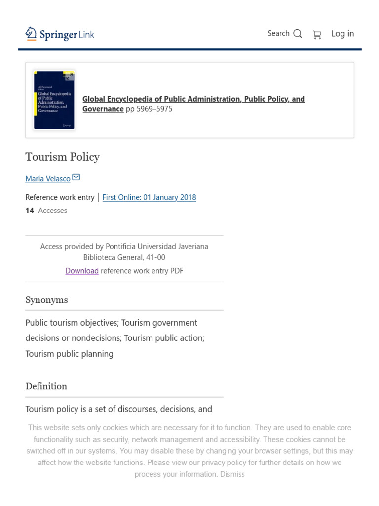 Understanding Tourism Policy Dynamics | PDF | Policy | Tourism
