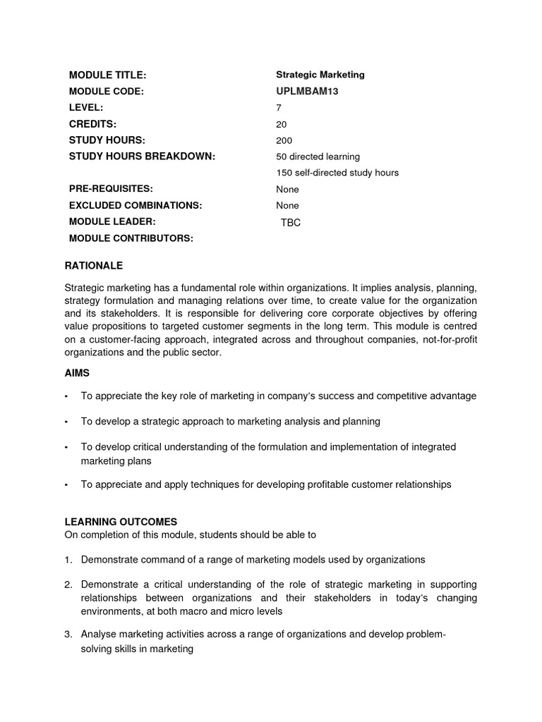 Module Specification | Download Free PDF | Educational Assessment | Learning