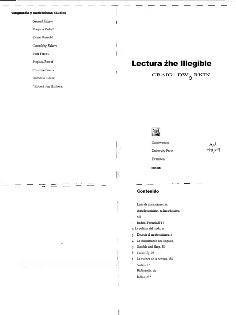 Dworkin - Craig - Reading - The - Illegible - 2003 (Español) | PDF