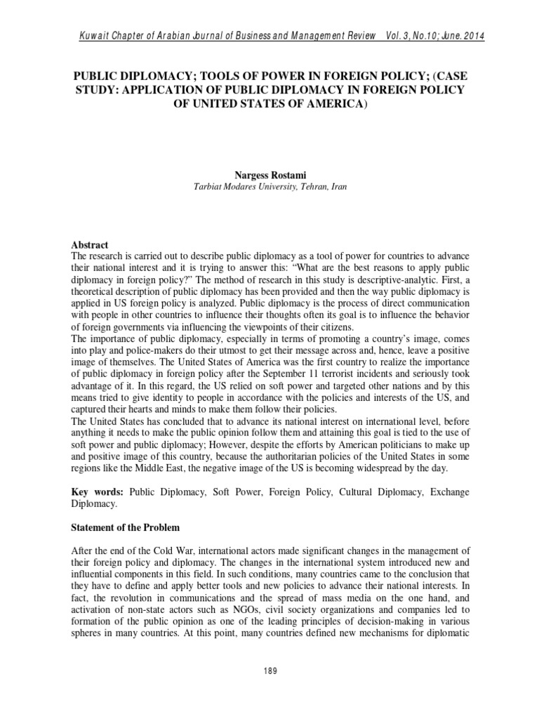 Public Diplomacy Tools of Pow | PDF | Public Diplomacy | Soft Power