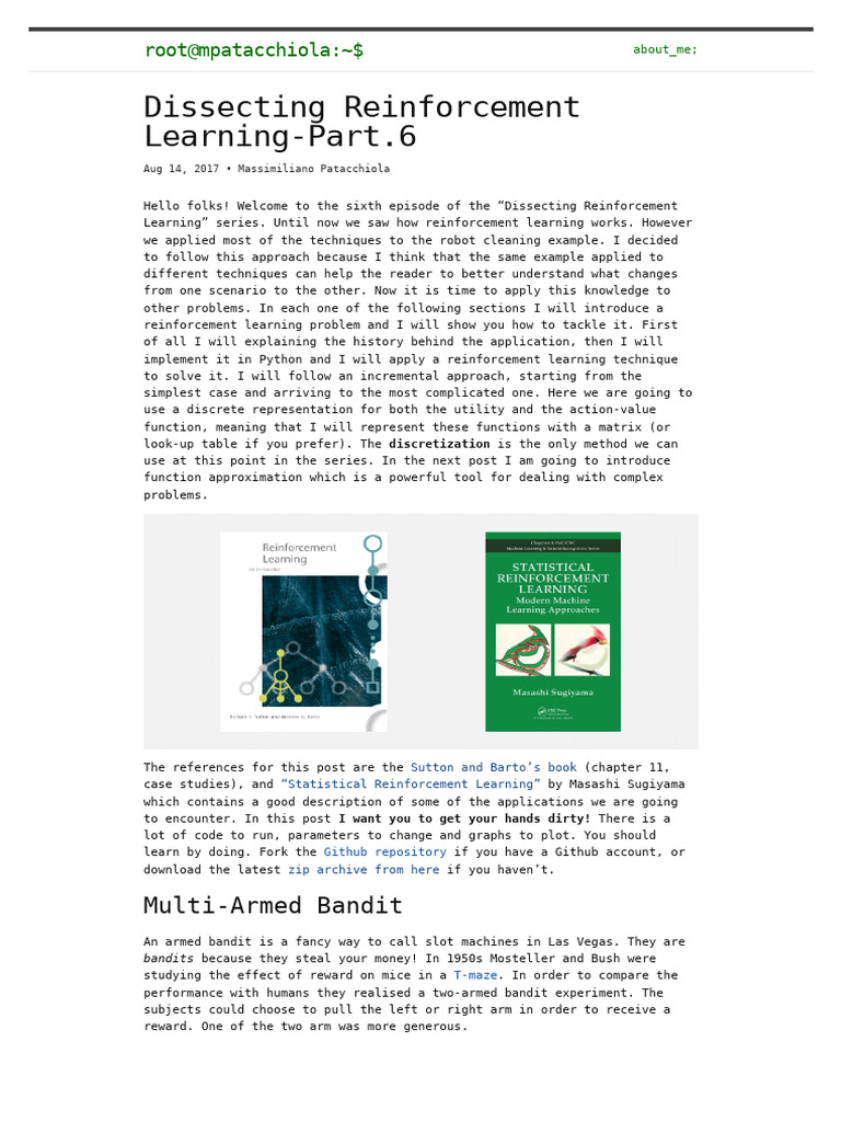 Dissecting Reinforcement Learning-Part6 | PDF | Probability Distribution | Probability
