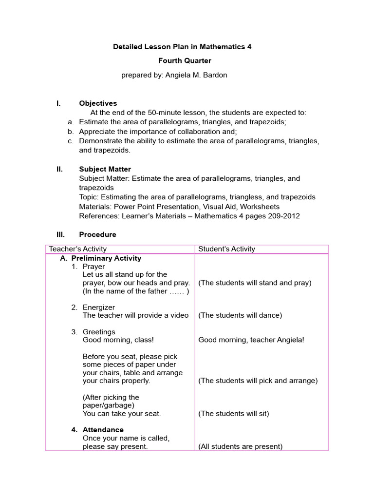 Math 4 | PDF | Area | Euclidean Geometry