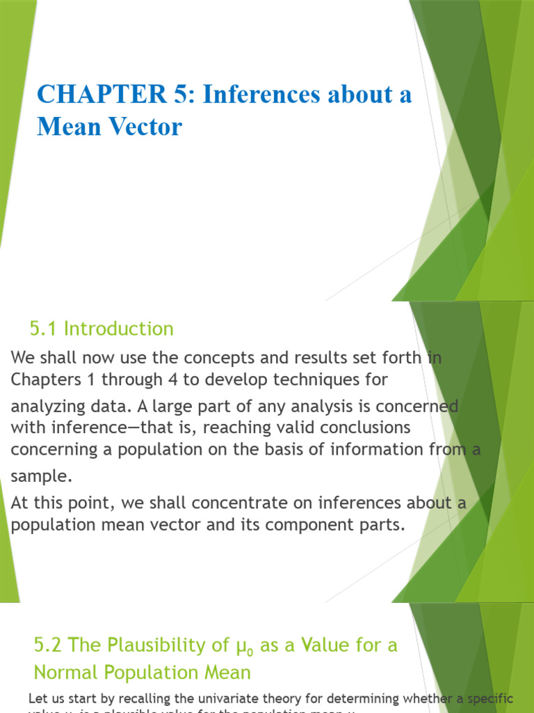 Ch5-Inference About Mean | PDF | Confidence Interval | Multiple Comparisons Problem