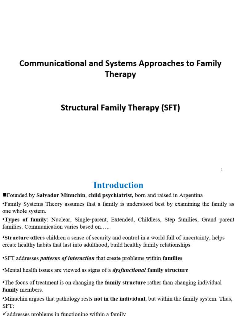 Structural Family Therapy | PDF | Family | Social Psychology