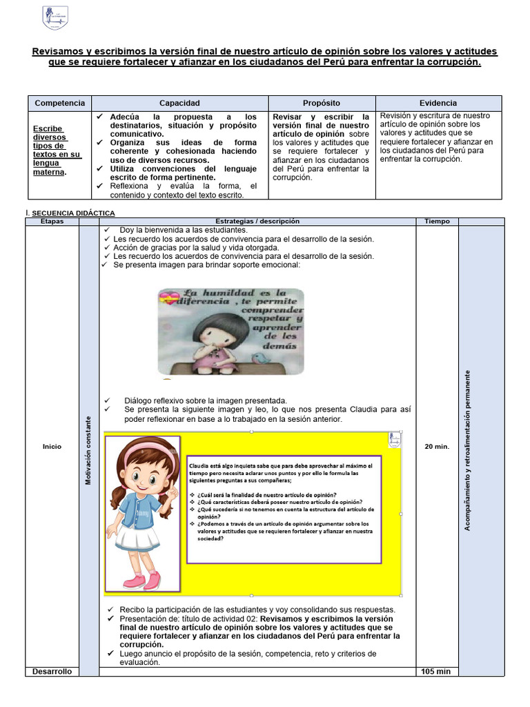 Fortaleciendo Valores contra la Corrupción | PDF | Evaluación | Puntuación