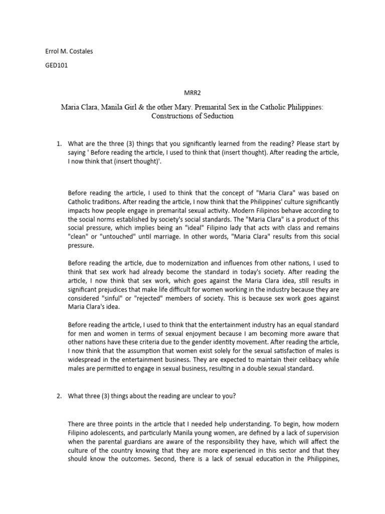 MRR 2 | PDF | Gender | Gender Studies