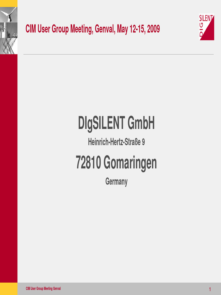 CIM UG Genval Panel Session | PDF | Computer Network | Electricity