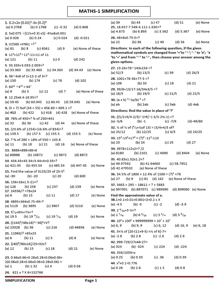 Simplification | PDF