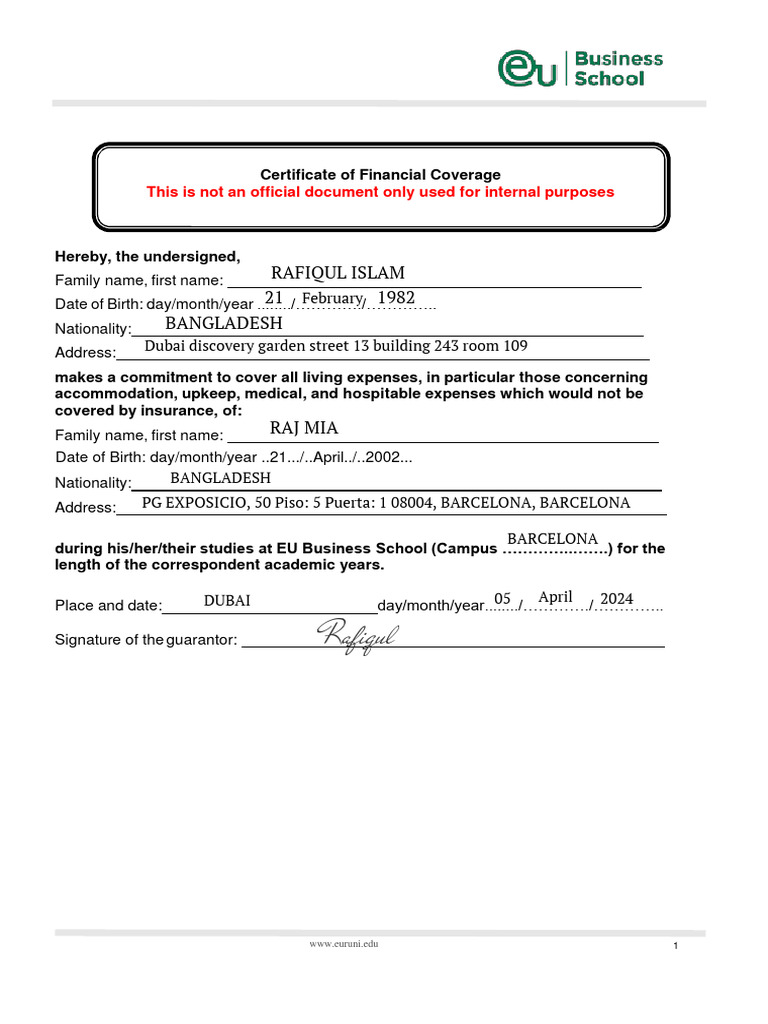 Solvency Letter-1 | PDF