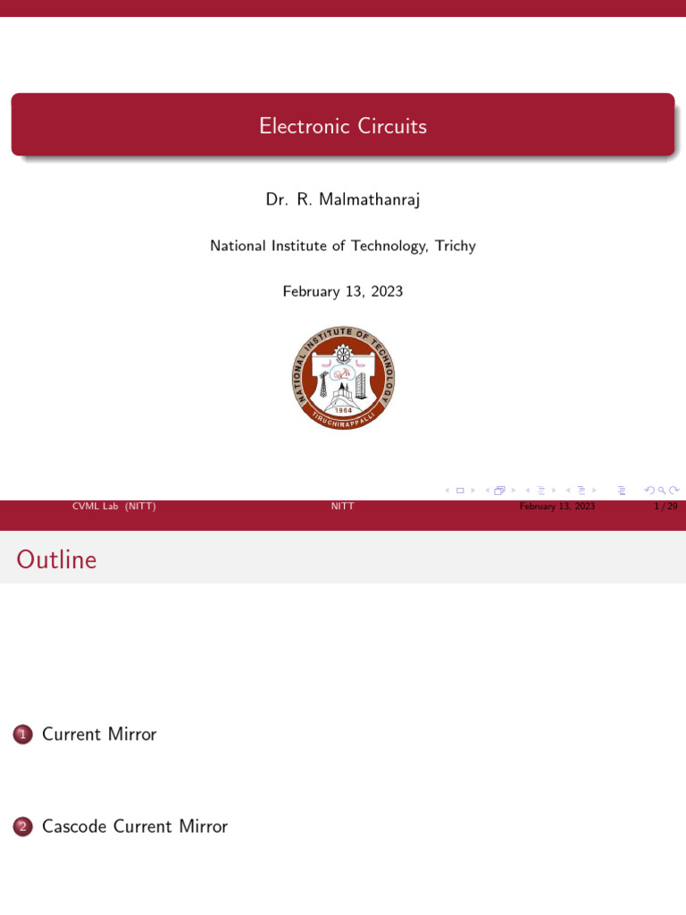 Current Mirror | PDF | Electrical Engineering | Analog Circuits