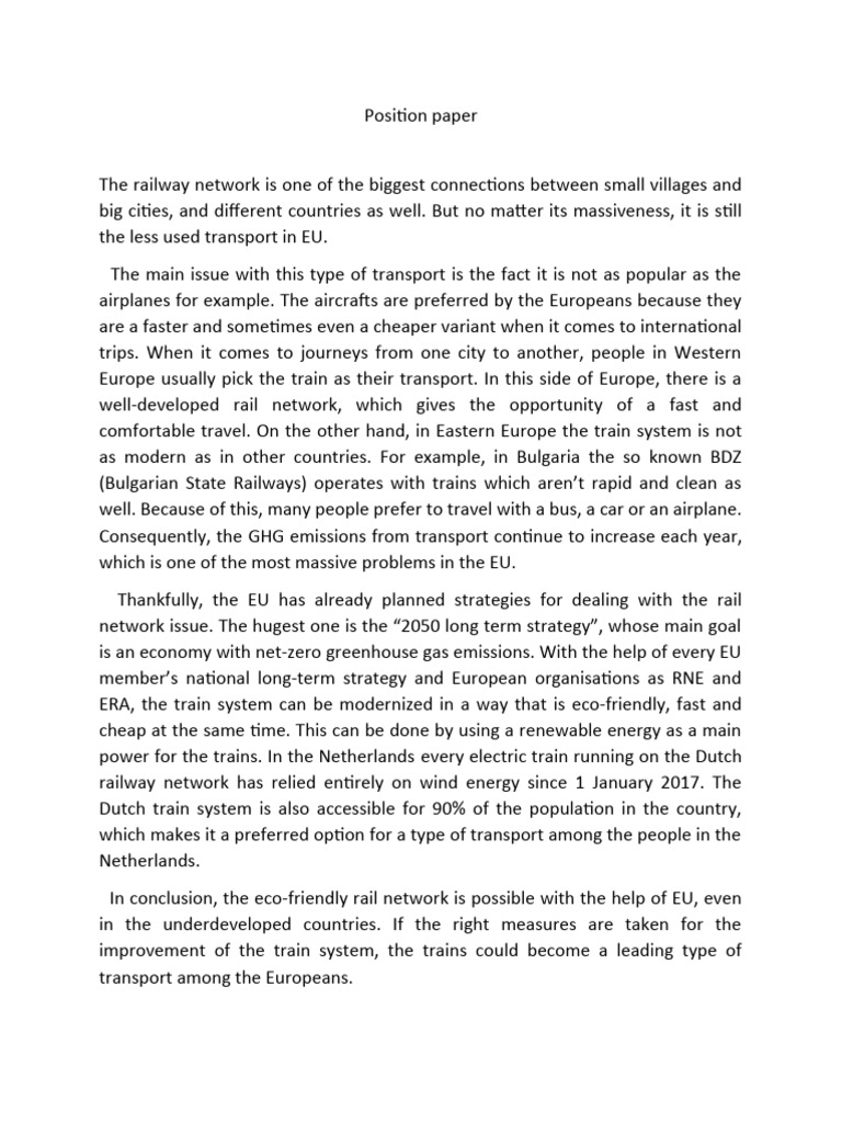 Revitalizing EU Rail Transport for Sustainability | PDF | Technology ...