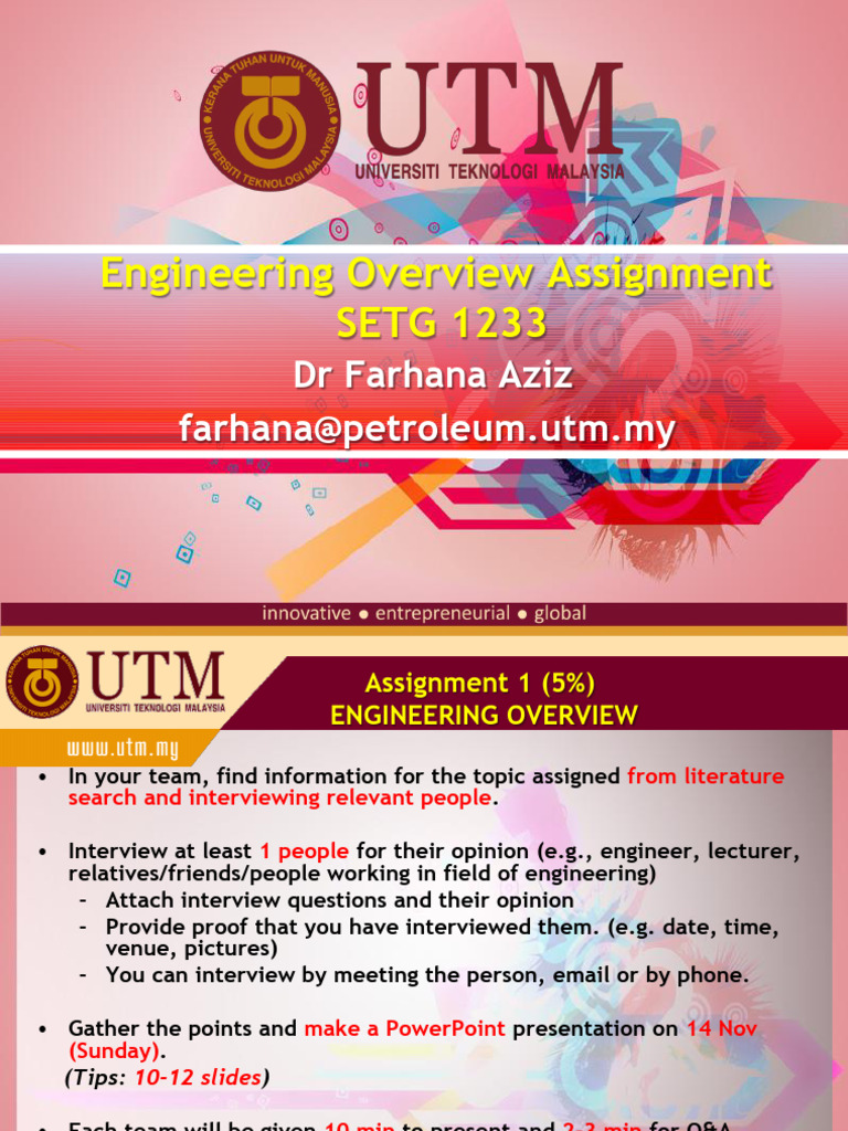 Engineering Overview Assignment Guide | PDF