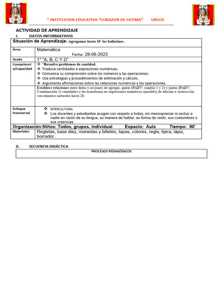 Agregamos Cantidad 16-06-2023 | PDF | Juventud | Matemáticas
