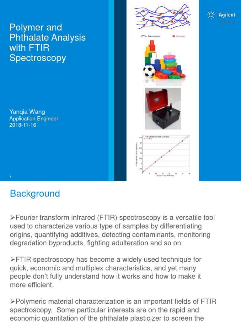 Polymer and Phthalate Analysis With FTIR Spectroscopy WebinarNov162018 | PDF | Infrared ...