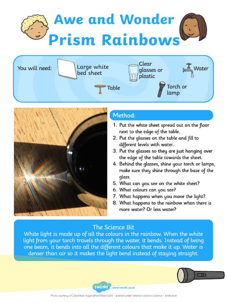 T T 15858 Prism Rainbows Awe and Wonder Science Activity | PDF