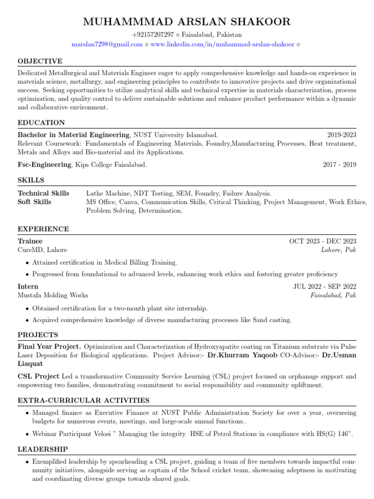 M Arslan Shakoor | Download Free PDF | Engineering | Materials Science