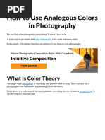 Color Theory Cheat Sheet | PDF