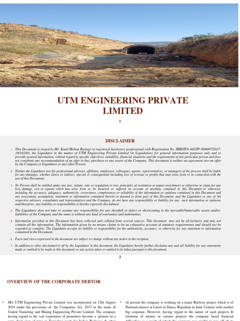 UTM Engineering Teaser and List of Inventories | PDF | Legal Liability ...