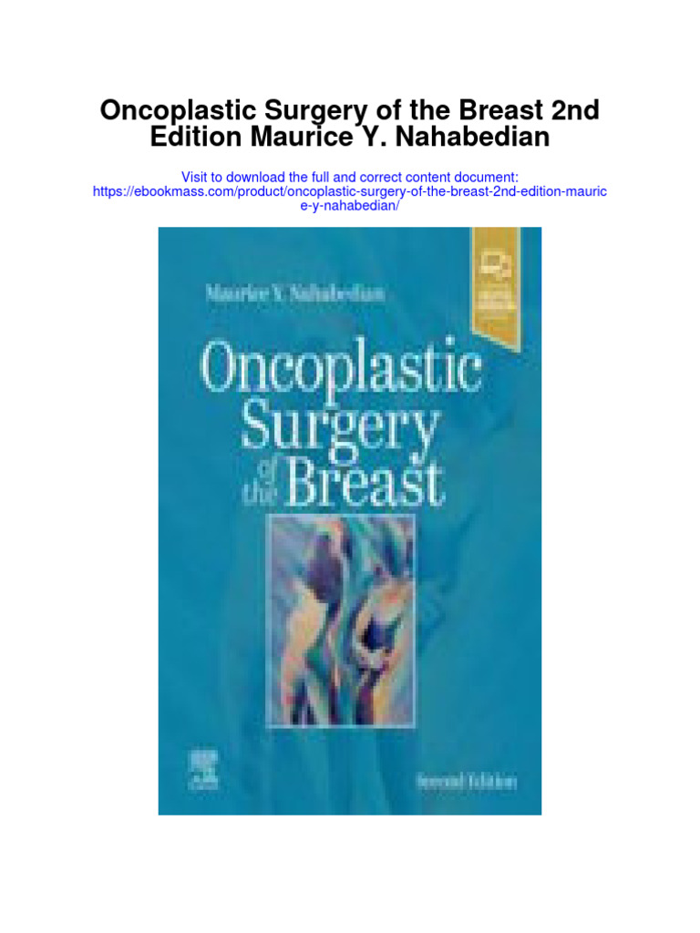 Oncoplastic Surgery of The Breast 2Nd Edition Maurice Y Nahabedian Full Chapter | PDF ...