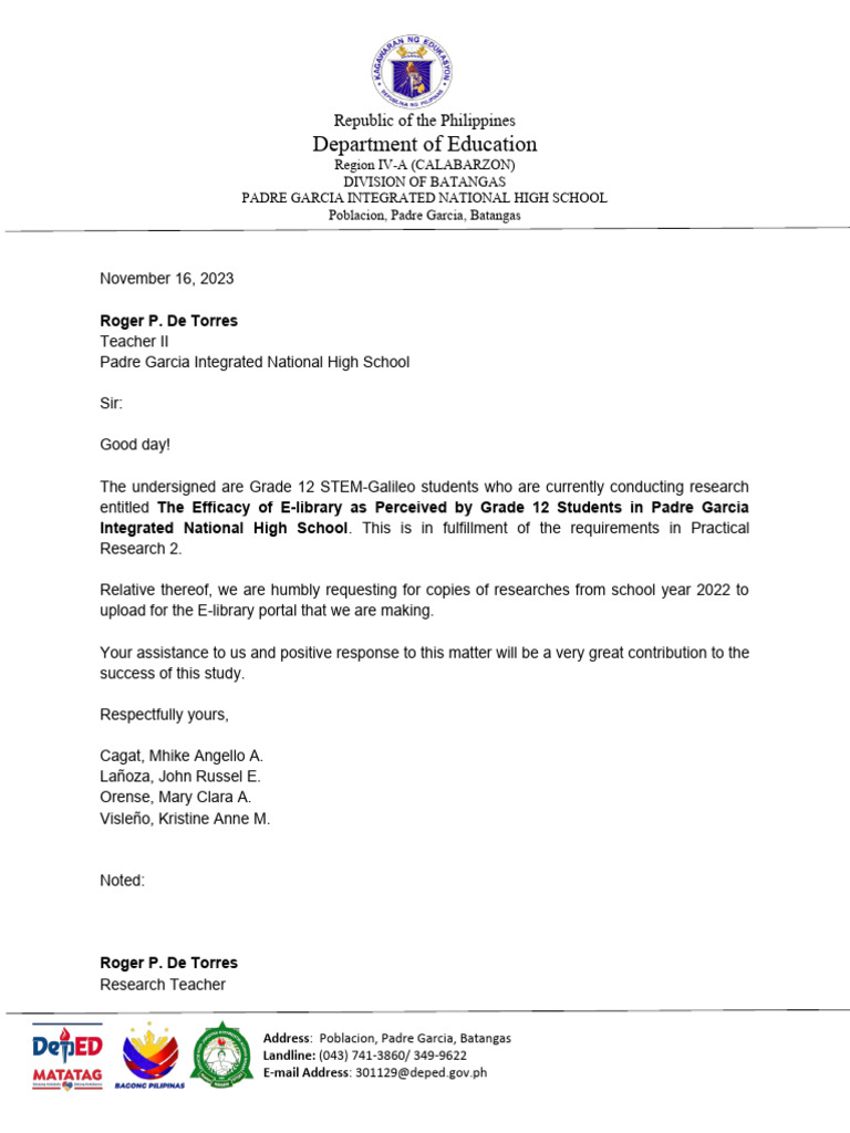 Letters 1 | PDF | Philippines