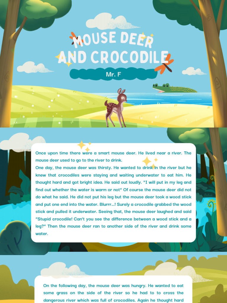 Story Telling Mouse Deer and Crocodile | PDF | Art | Poetry