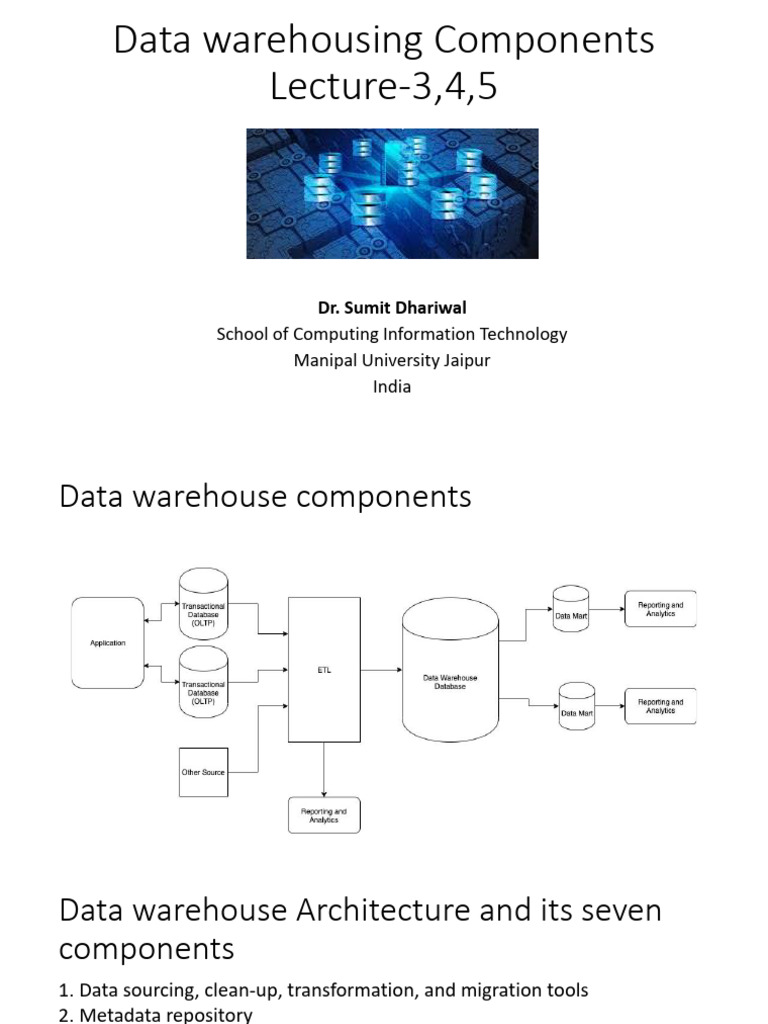 2 Data Warehousing Components L3 L4 L5 | PDF | Data Warehouse | Metadata
