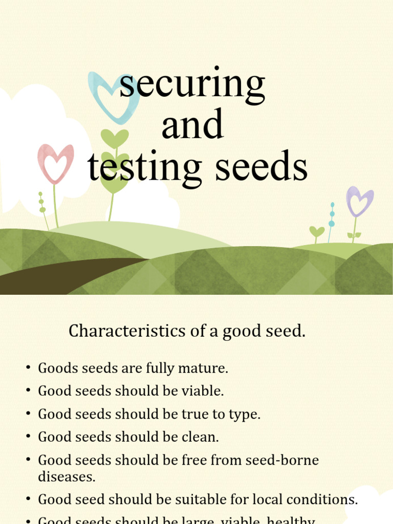 Seed Testing and Planting Guide | PDF | Seed | Vegetables
