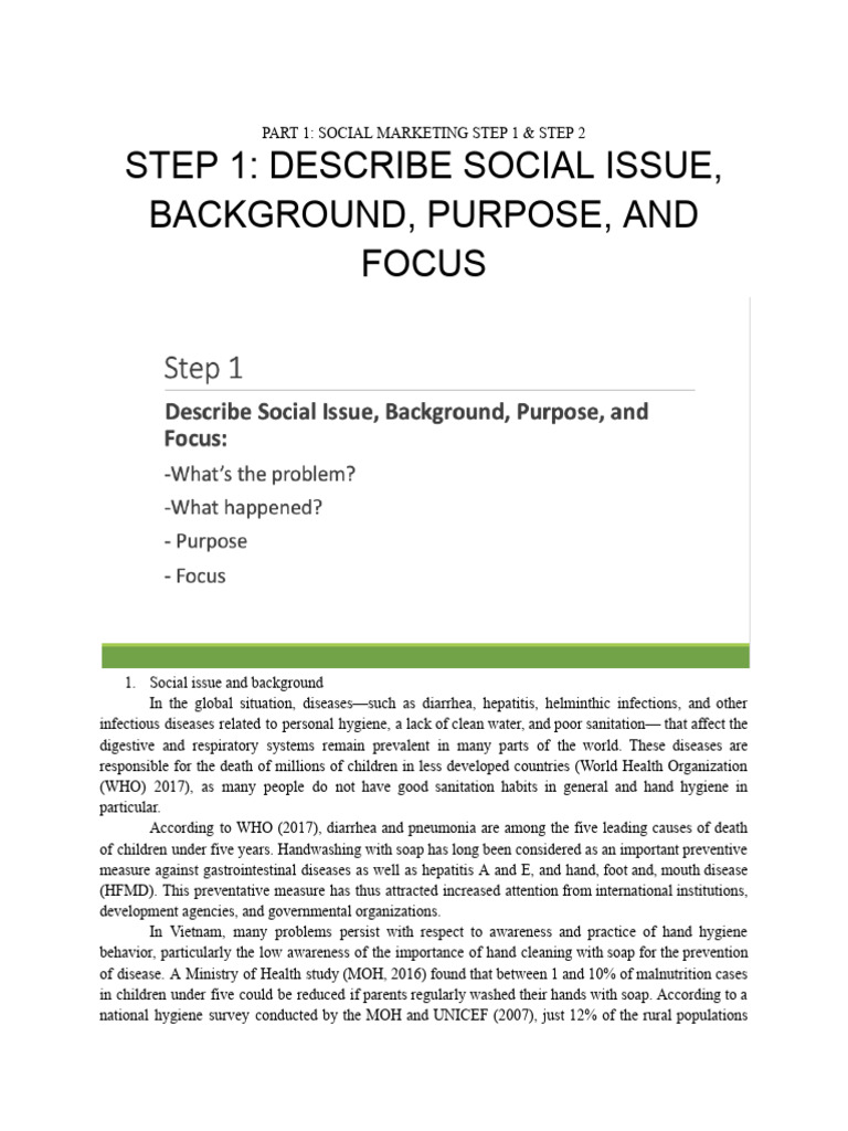 Social Marketing - Case For 10 Steps Plan | PDF | Hand Washing | Sanitation
