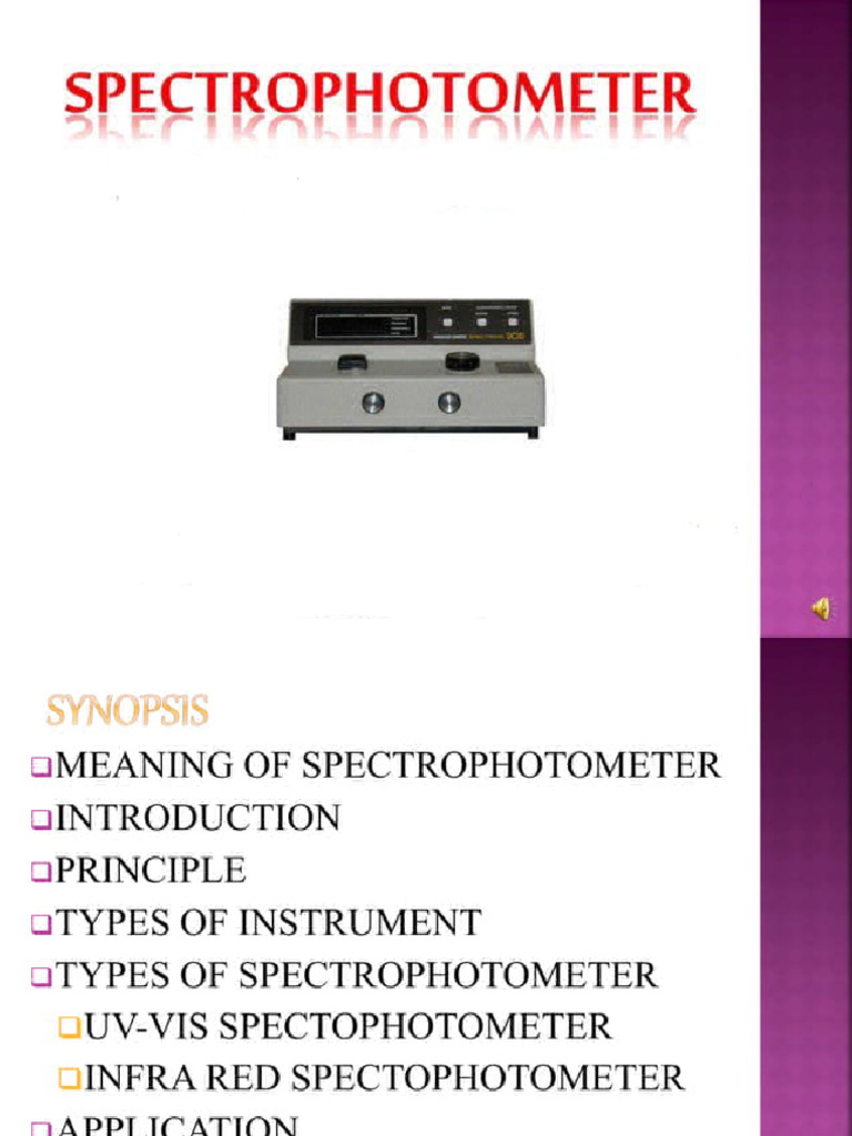 spectrophotometer | PDF