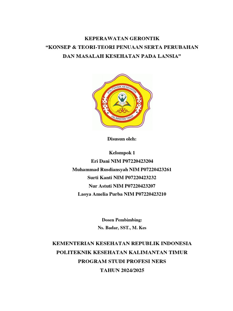 Teori Penuaan dan Kesehatan Lansia | PDF