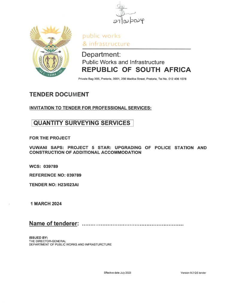 Advert For Tender | PDF