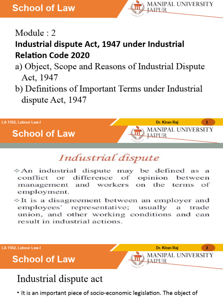 Module 2 LA 2103 Labour Law-I | Download Free PDF | Strike Action | Layoff