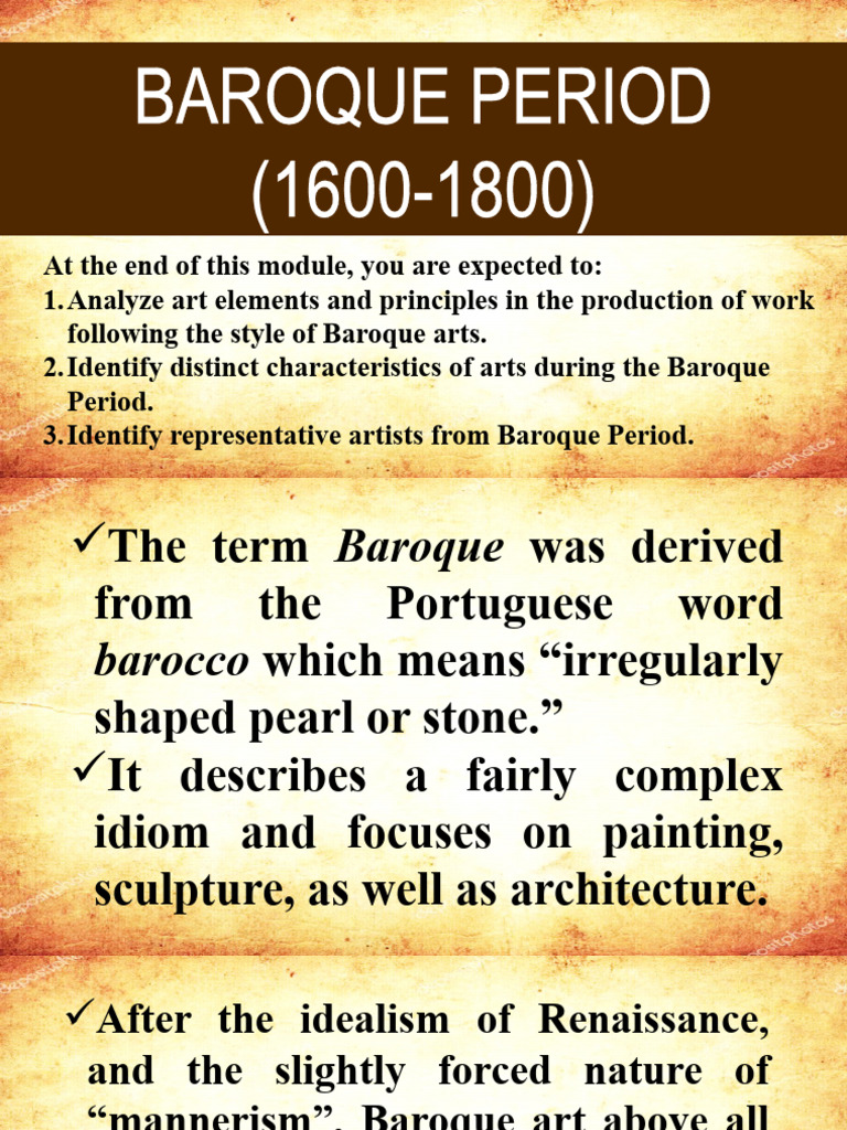 2nd Quarter Arts - Baroque Period | PDF | Baroque | Sculpture