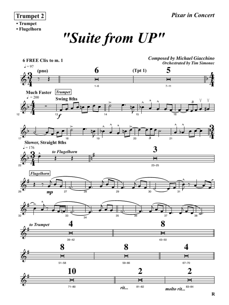 Suite From UP-Pixar in Concert Trompete 2 | PDF | Elements Of Music ...