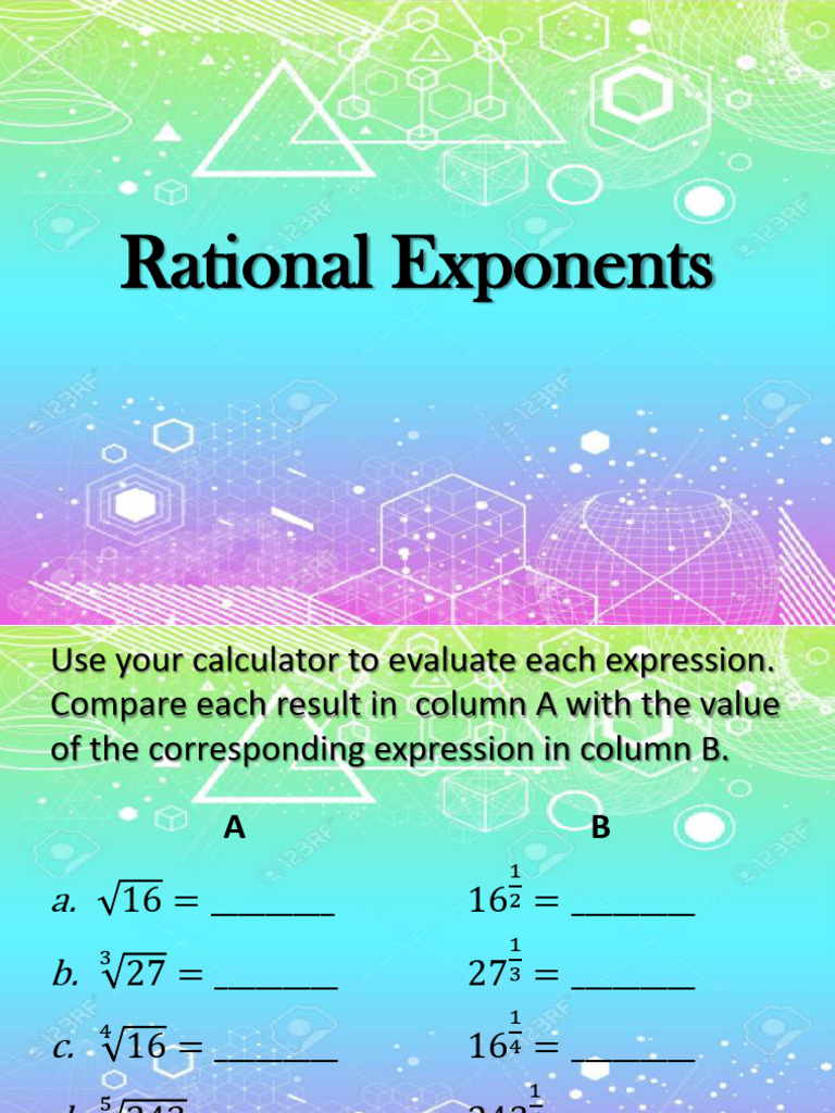 Rational_Exponents | PDF | Exponentiation | Multiplication