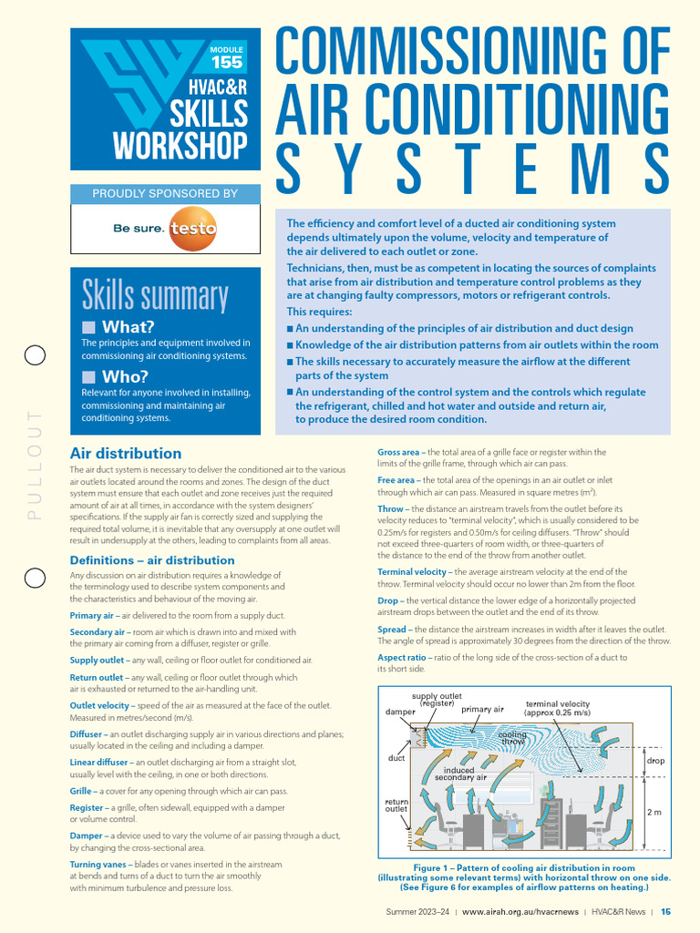 Commissioning of Air Conditioning Systems | PDF | Duct (Flow ...