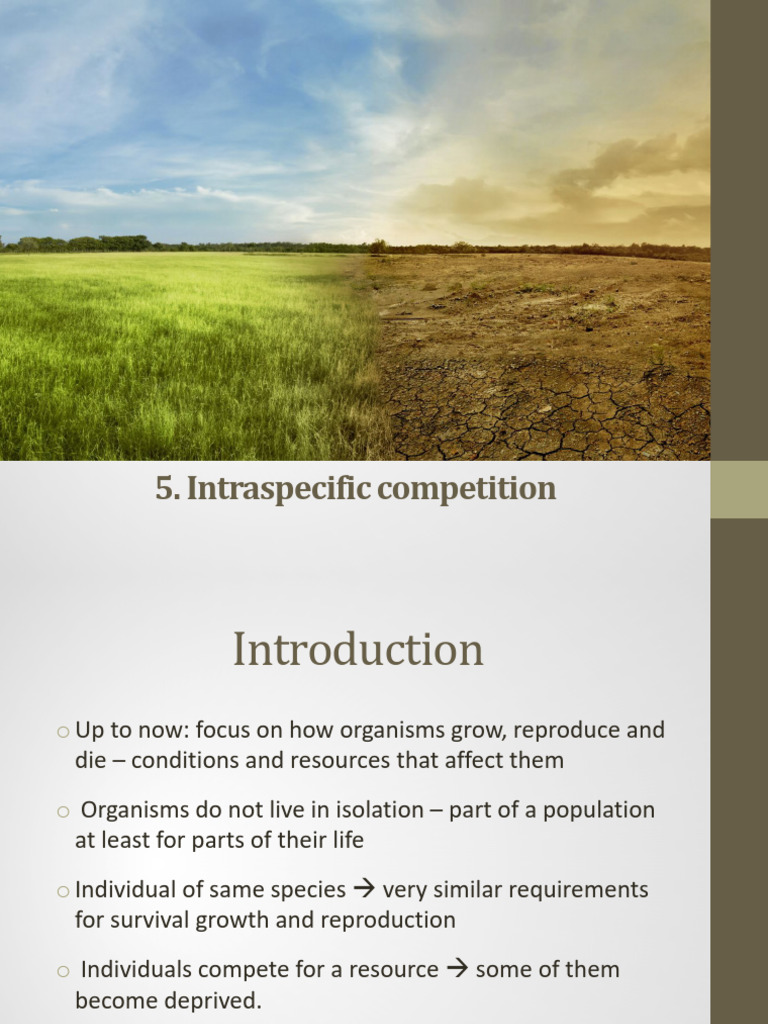 Lecture Slides - Intraspecific Competition | PDF | Ecology | Biology