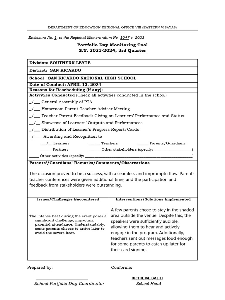 PORTFOLIO DAY NEW TEMPLATE 2nd Q 2023 2024 3rd | PDF | Career & Growth