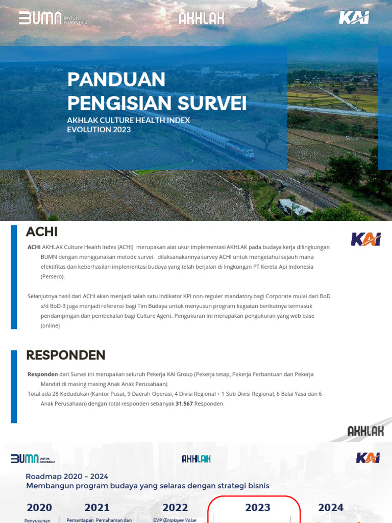Panduan Survei ACHI 2023 KAI Group | PDF