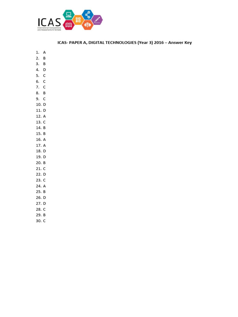 Icas Yr 3 - 4 Digital 2016 | PDF