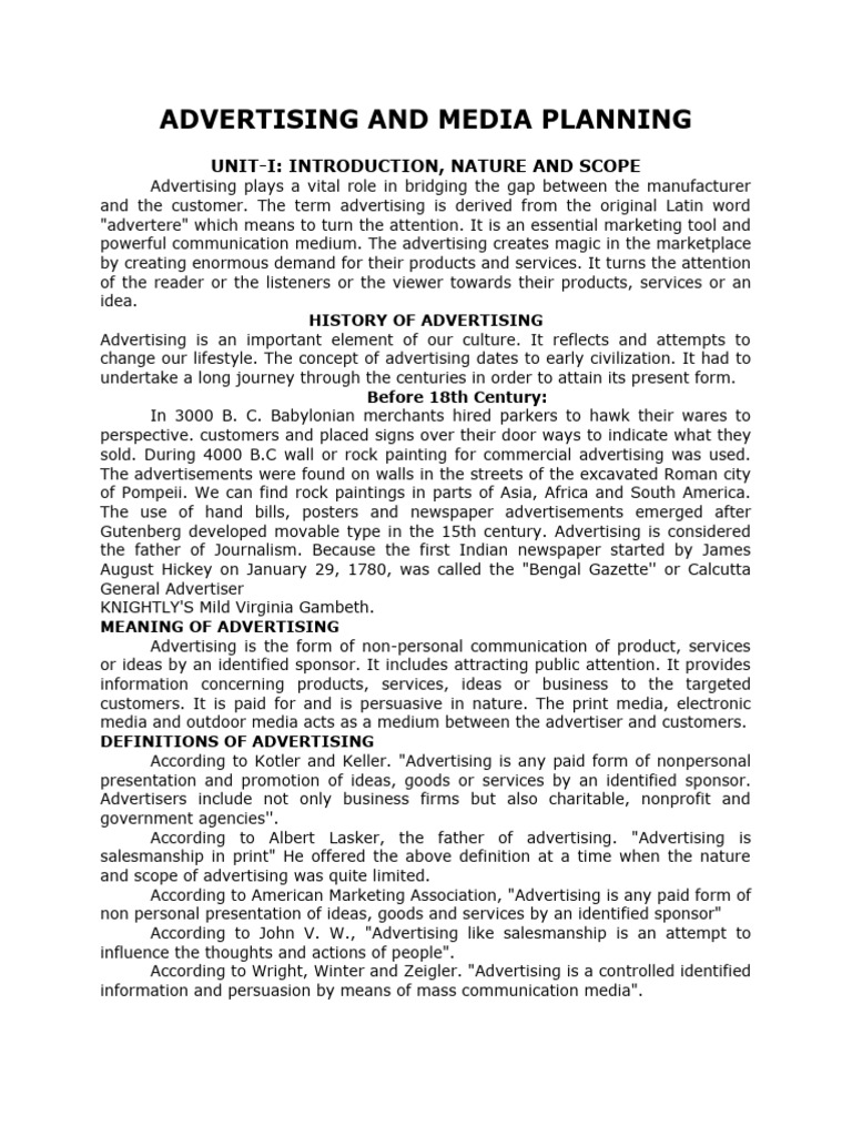 Advertizing and Media Planning | PDF | Advertising | Target Audience