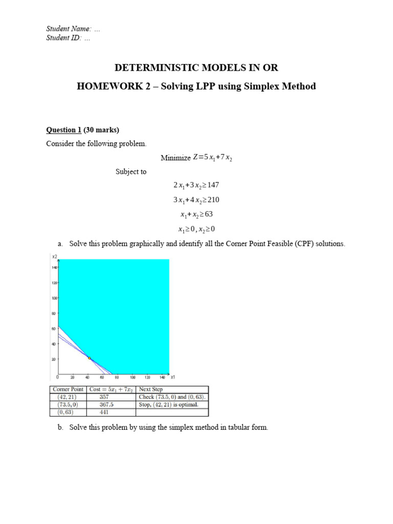 (OR1) HW2+Solution | PDF | Mathematical Optimization | Operations Research