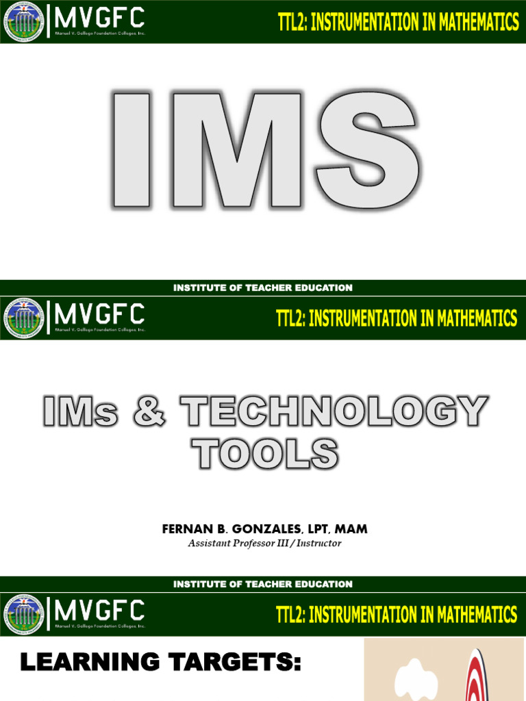 L4 - Ims and Technology Tools | PDF | Mathematics | Numerical Analysis