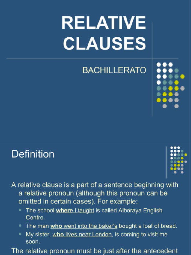 Relative Clauses | PDF
