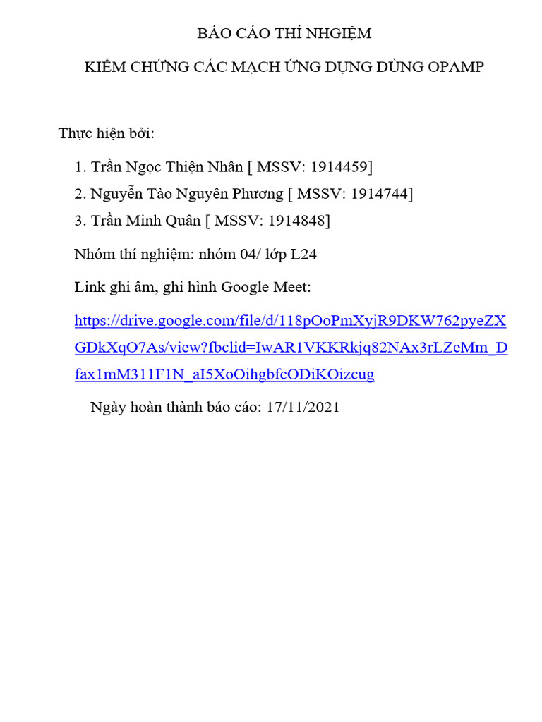 BÁO CÁO THÍ NHGIỆM - L24 - Nhom 04 - Bai3 2 | PDF